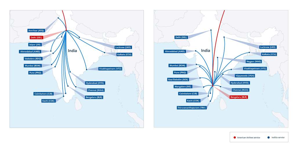 American Airlines Destination Map